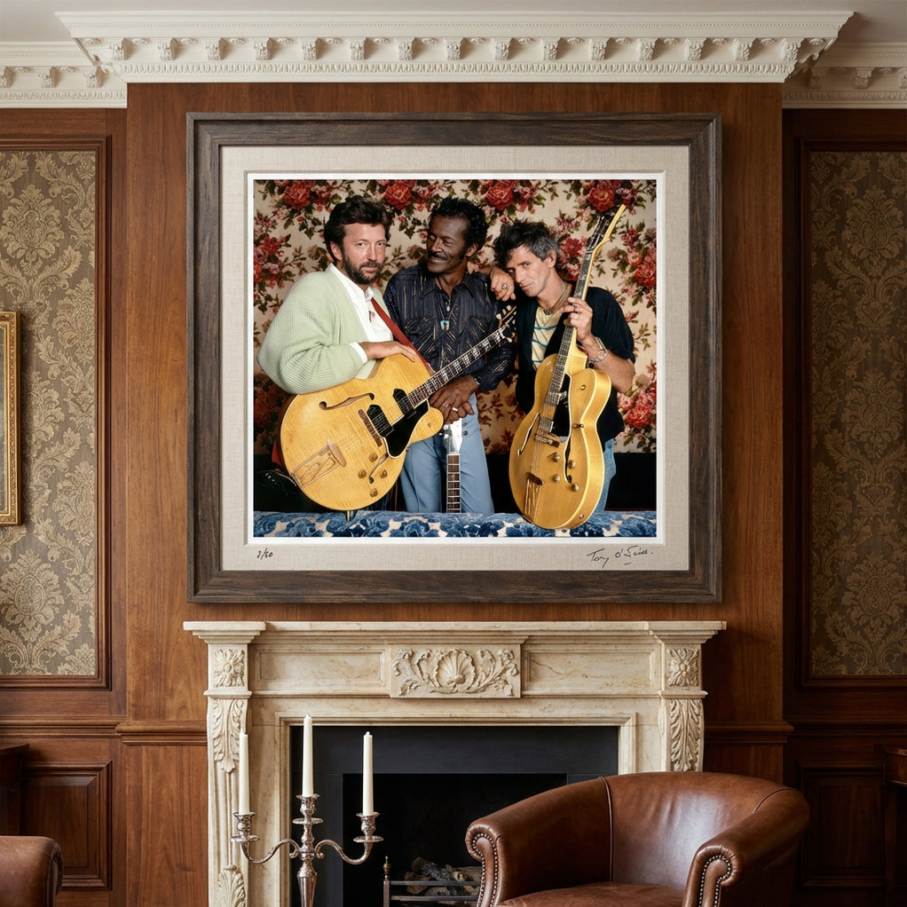 Eric Clapton, Chuck Berry and Keith Richards in Los Angeles, 1986 ...