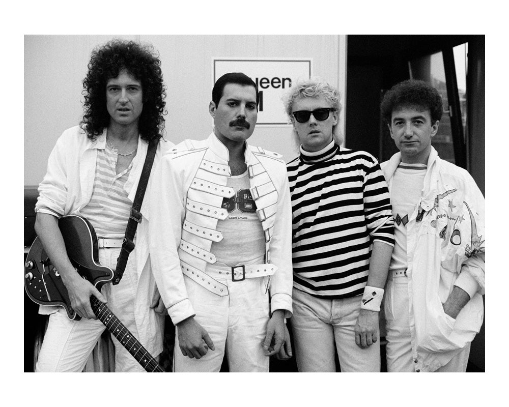 British rock band Queen (Freddie Mercury, Brian May, John Deacon and ...