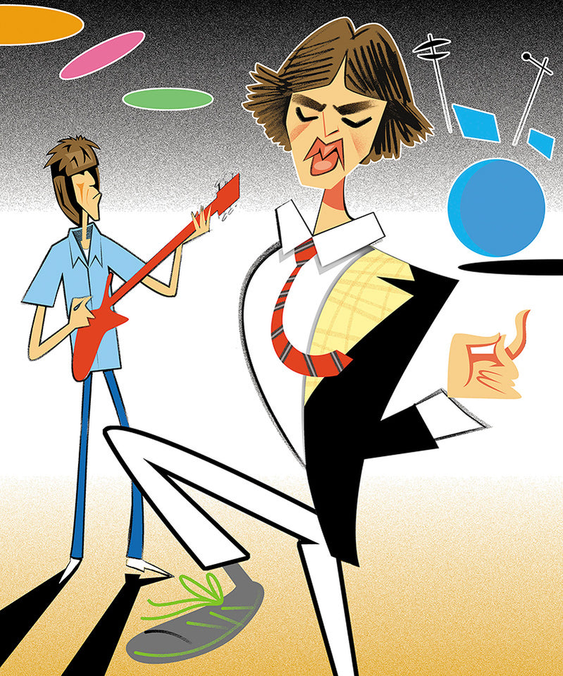 Mick Jagger and Keith Richards Risko caricature, 2000 — Limited Edition ...