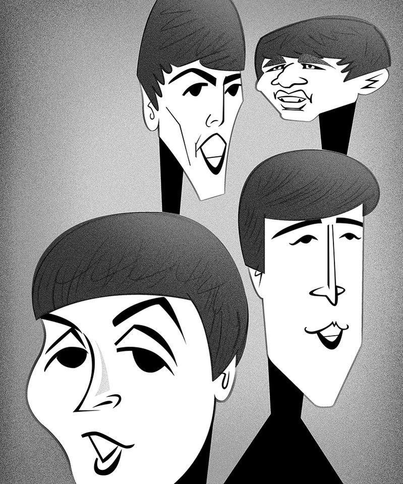 The Beatles Risko caricature, 1994 — Limited Edition Print - Robert ...