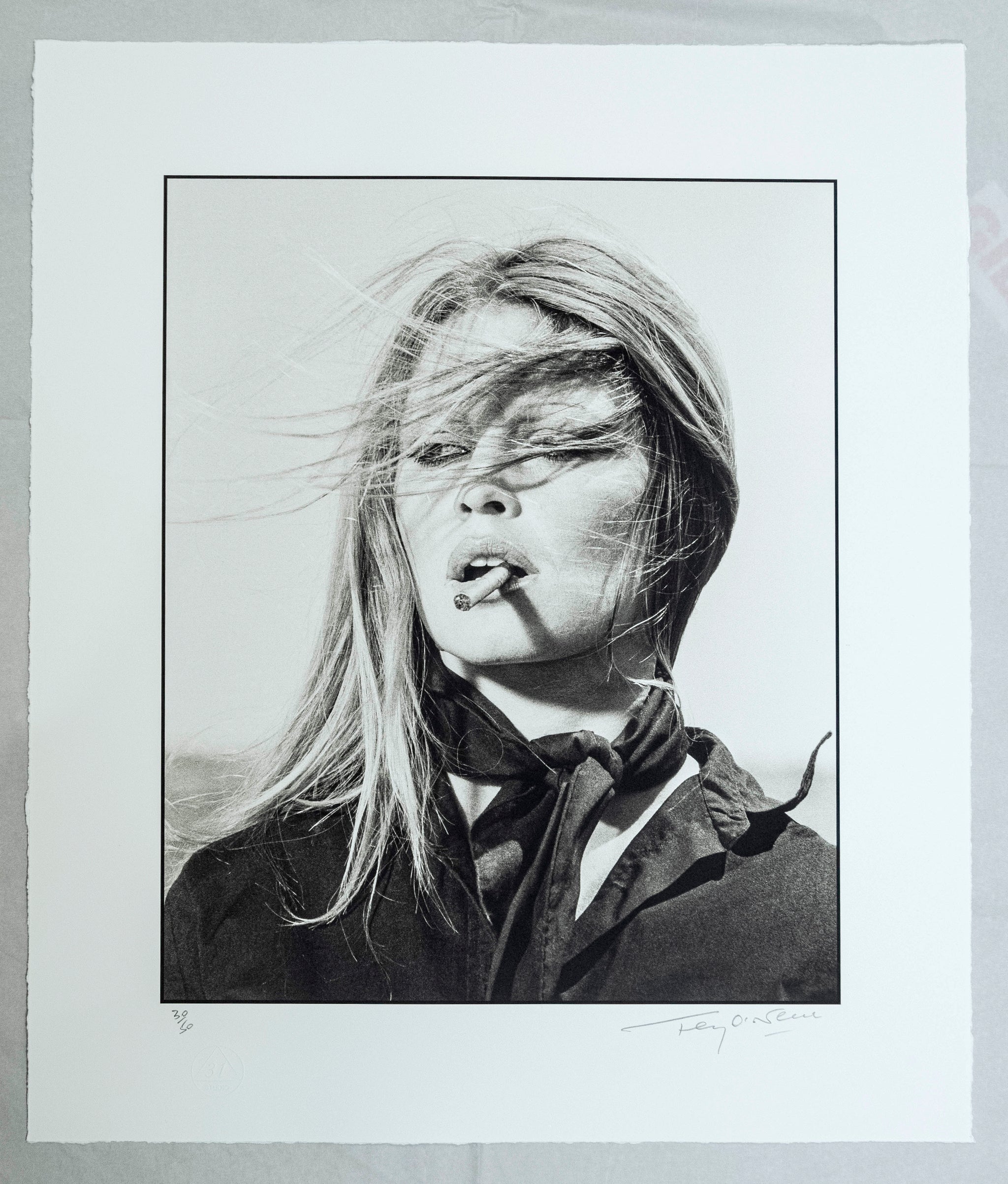 Brigitte Bardot smoking on set — Limited Edition Print - Terry O'Neill ...