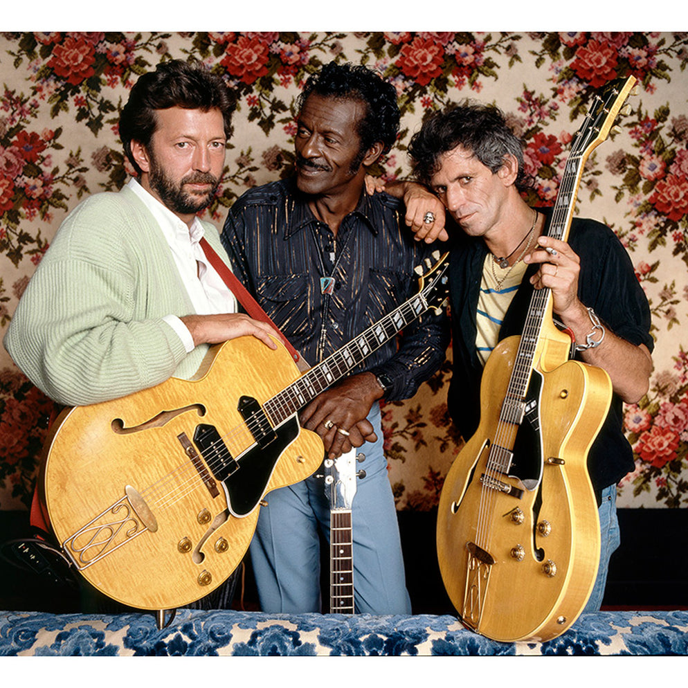Eric Clapton, Chuck Berry and Keith Richards in Los Angeles, 1986 ...