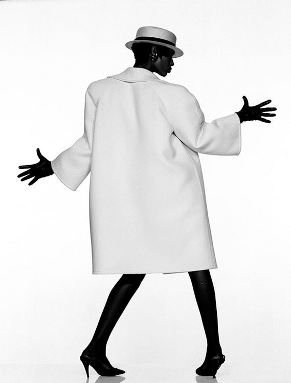 Iman posing during a jazzy shoot, 1985 — Limited Edition Print - John ...
