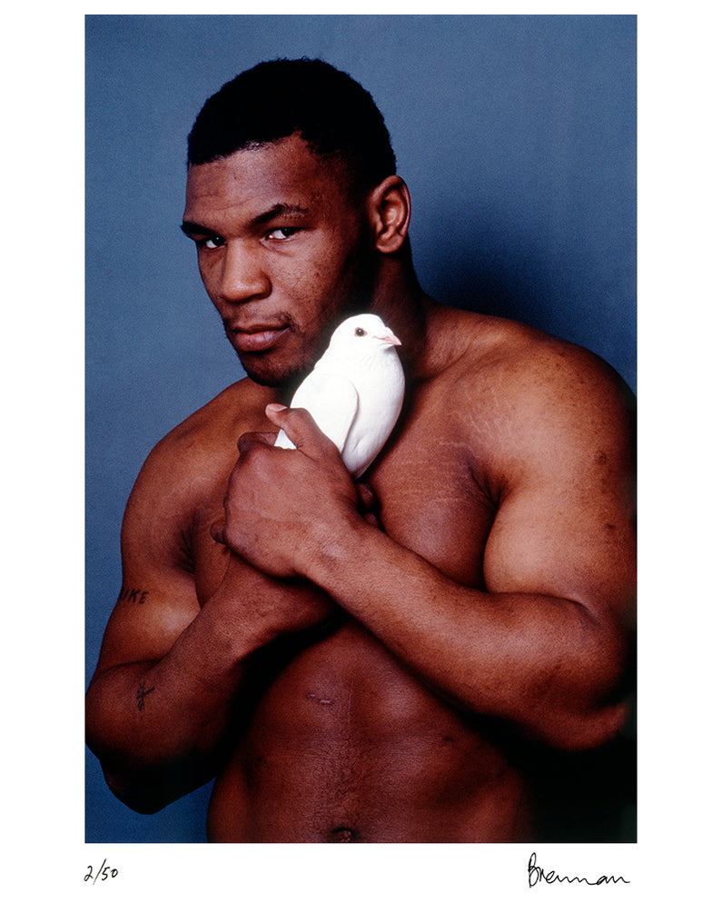Mike Tyson with his tumbler pigeon, 1985 — Limited Edition Print ...