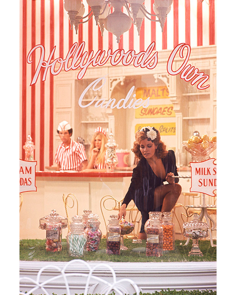 Raquel Welch in a sweet shop, 1970 — Limited Edition Print | Iconic Images